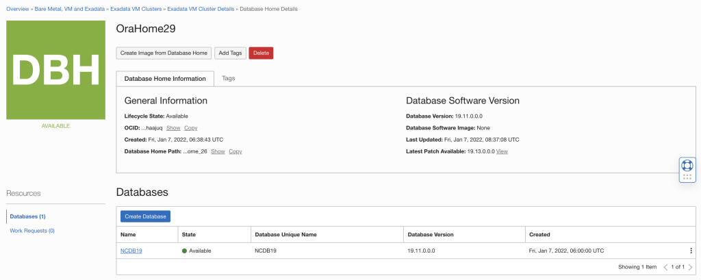 How to Create Non-CDB Database in ExaCS