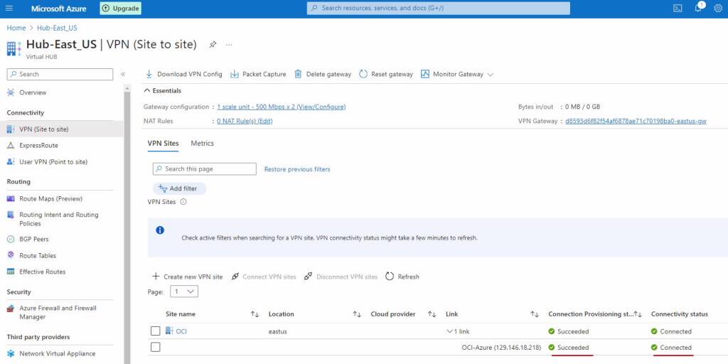 Setting Up Site-to-Site VPN Connectivity from OCI to Azure Virtual WAN