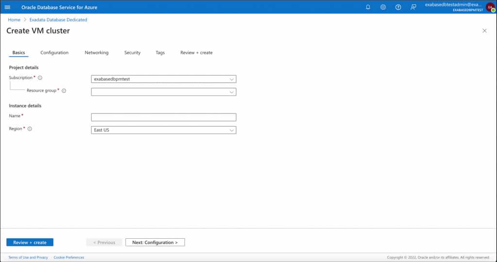 Getting Started on Oracle Database Service for Microsoft Azure with Exadata Database Service