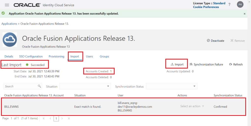 Role based Provisioning from Oracle Fusion Application to IDCS