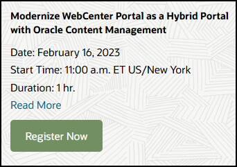 Advisor Webcast: Modernize WebCenter Portal as a Hybrid Portal with ...