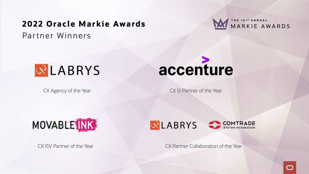 Announcing the 2022 Oracle Markie Awards Partner Winners