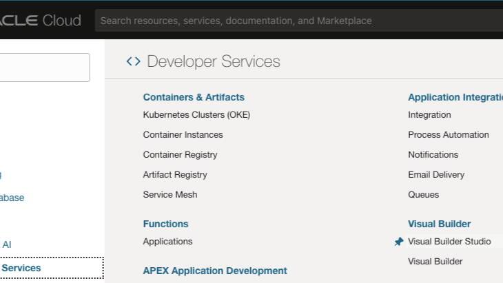 Announcing Oracle Visual Builder Studio on OCI