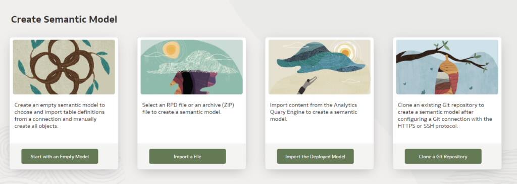 Integration of Oracle Analytics Cloud Semantic Modeler with Git