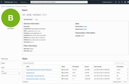 Oracle Cloud Infrastructure Speech GA announcement