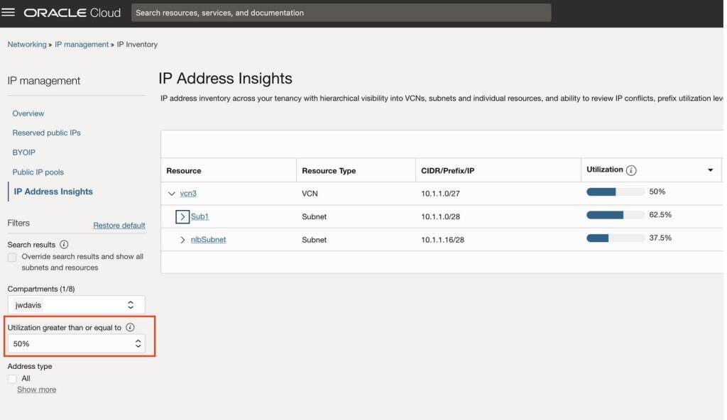 Announcing Ip Address Insights On Oracle Cloud Infrastructure