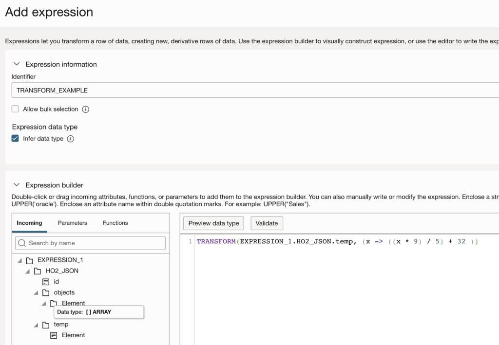 Types And Higher Order Functions In Oci Data Integration