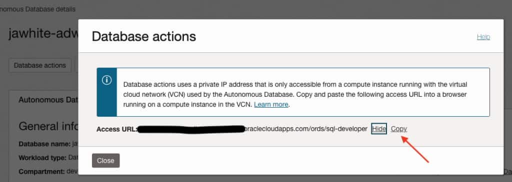 Leverage OCI Functions to notify Live Feed Table in a Autonomous Database Private Endpoint