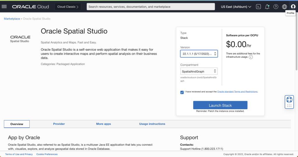 Oracle Spatial Studio 22.1 now on Oracle Cloud Marketplace
