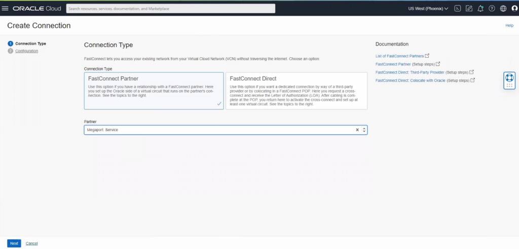 Connecting two OCI Regions using Megaport MCR – OCI side configuration