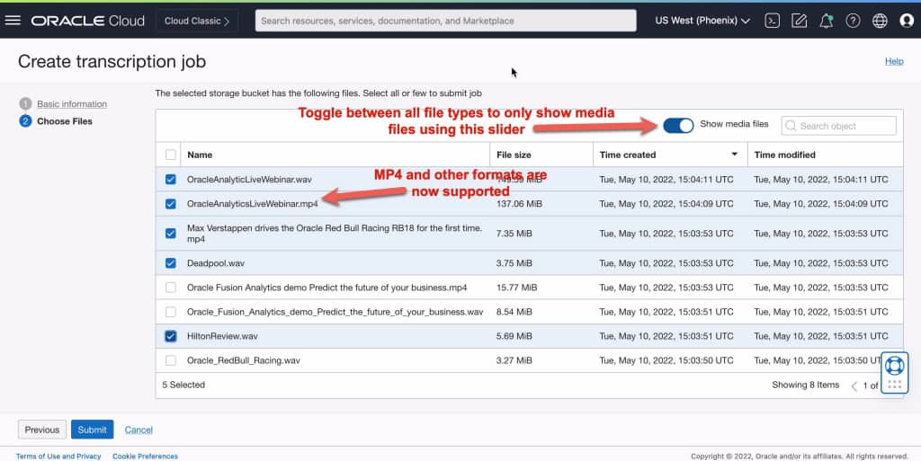 OCI Speech now supports seven new languages and more input formats