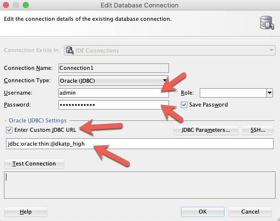 Create ATP connection in JDeveloper