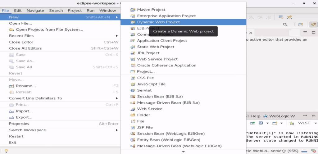 Java EE開発者向けのEclipse IDEでWebLogic Server 14