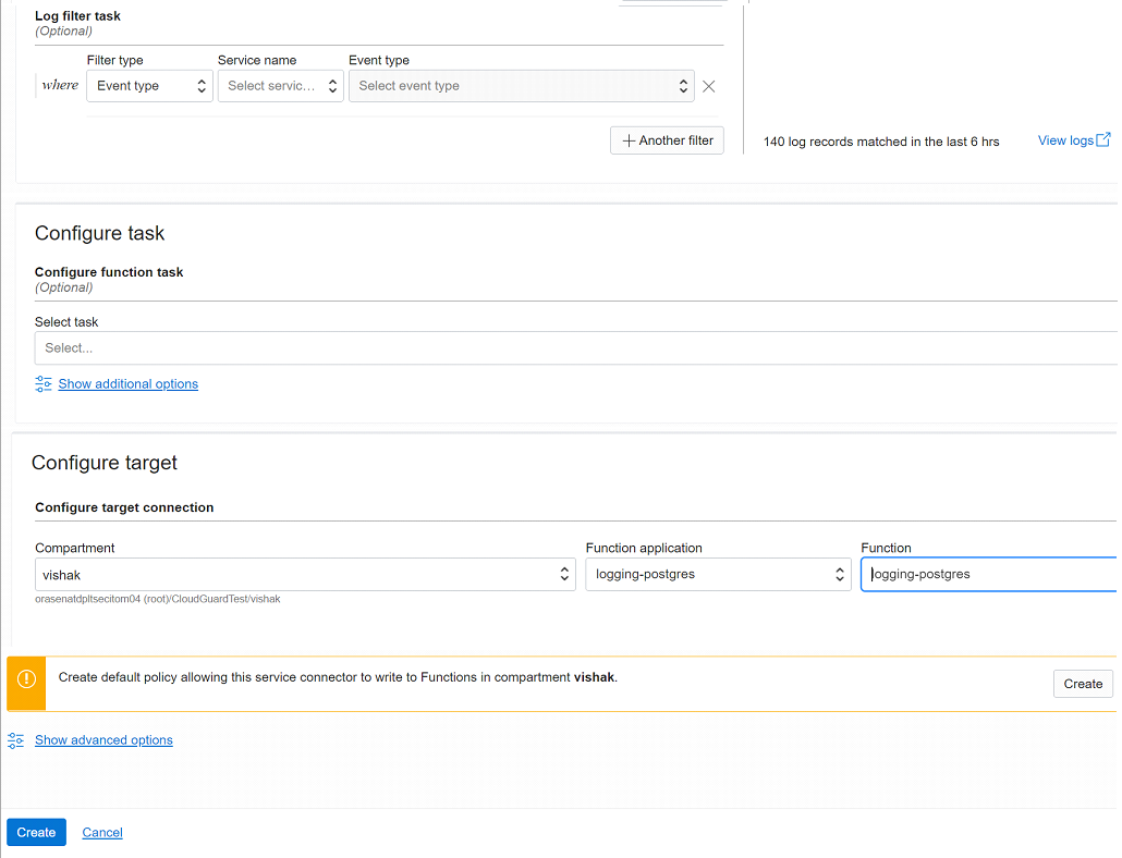 Pushing OCI Audit logs to PostgreSQL