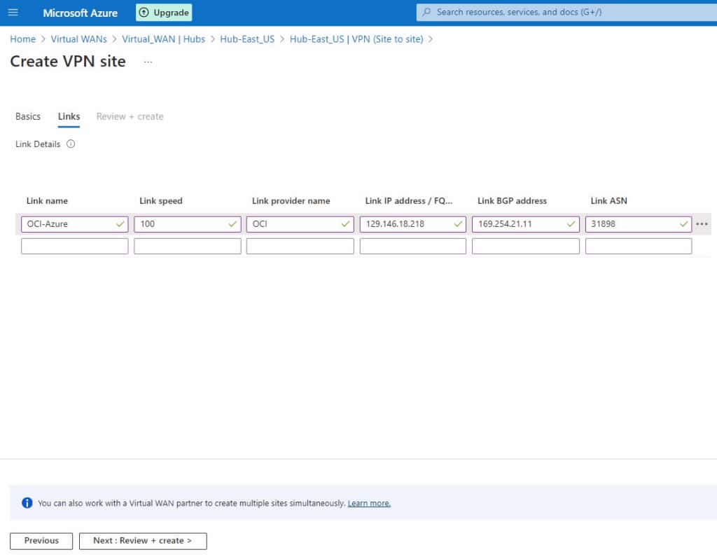 Setting Up Site-to-Site VPN Connectivity from OCI to Azure Virtual WAN
