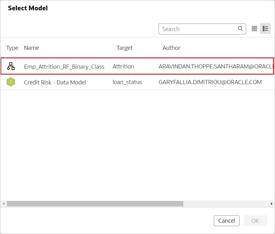 Invoke a Data Science Model from Oracle Analytics Cloud