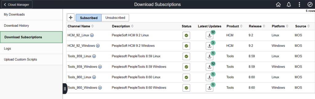 Upgrade to the latest PeopleTools version 8.60 using Cloud Manager 14