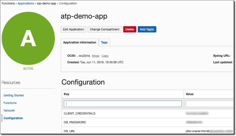 Oracle Functions - Connecting To An ATP Database