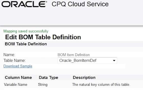 How to Configure BOM Mapping in CPQ