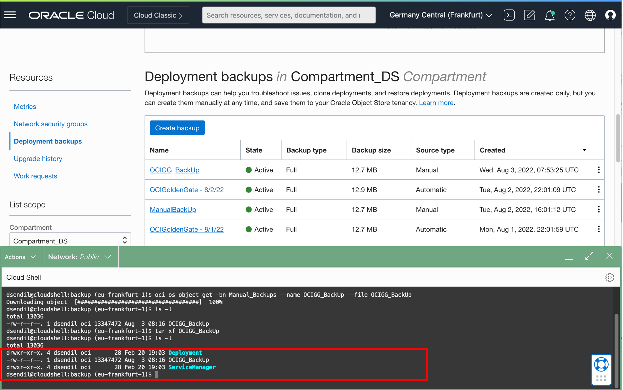 Using Logdump Utility with Oracle Cloud Infrastructure (OCI) GoldenGate