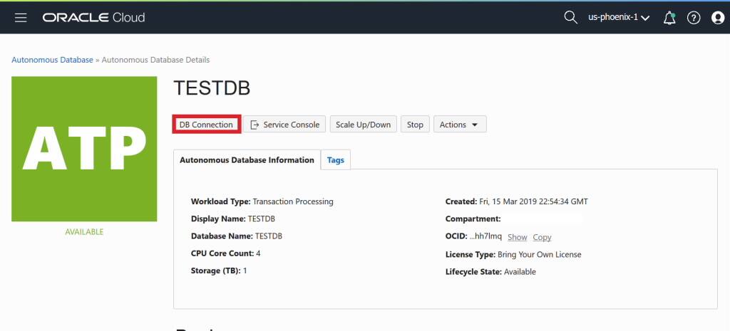 Provisioning and Connecting to Autonomous Transaction Processing Provisioning and Connecting to Autonomous Transaction Processing