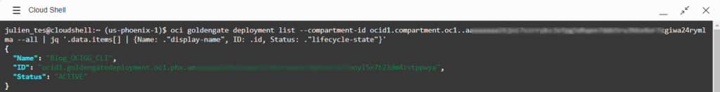 Using Oracle Cloud Infrastructure Oci Command Line Interface Cli With Oci Goldengate