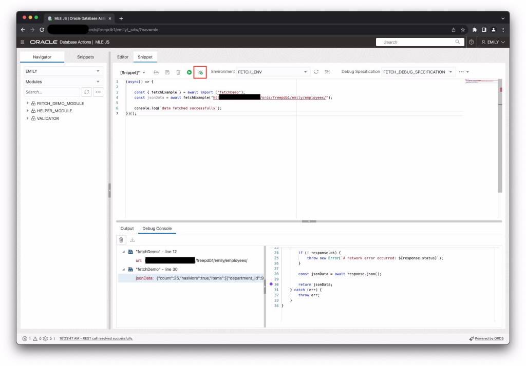 Oracle 23c Free - Developer Releaseでの実行後のデバッグの概要