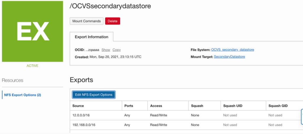 OCI File Storage service is now VMware certified