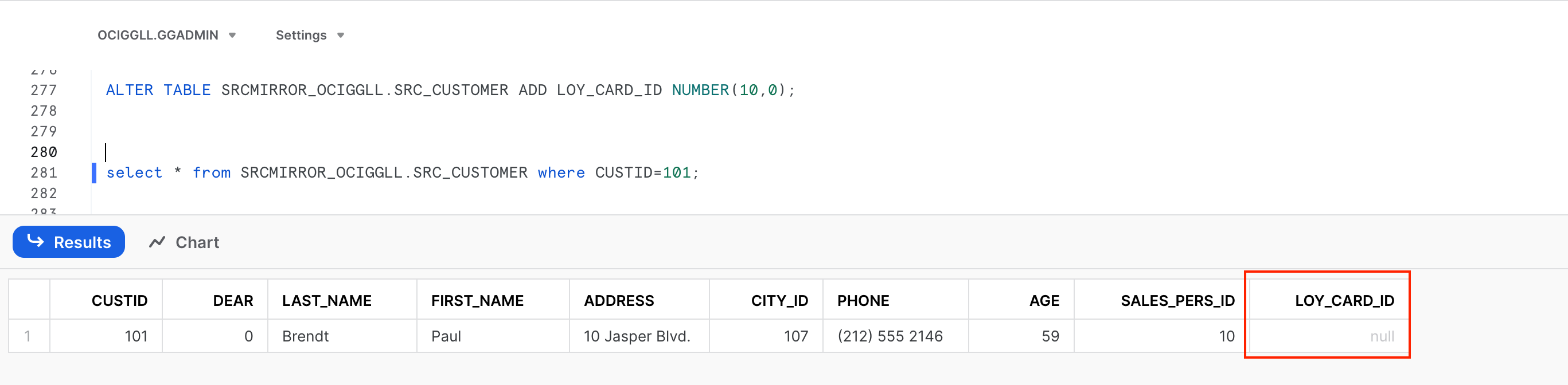 Oci Goldengateを使用したsnowflakeに対するddl操作の処理
