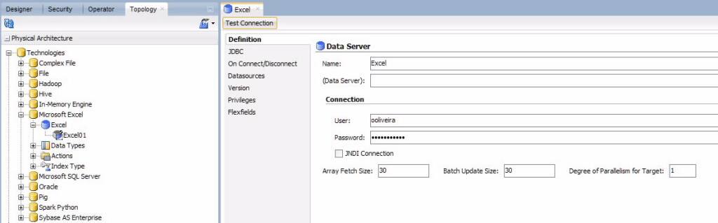 How to load data from Excel using ODI 12.2.1 and Progress DataDirect SequeLink