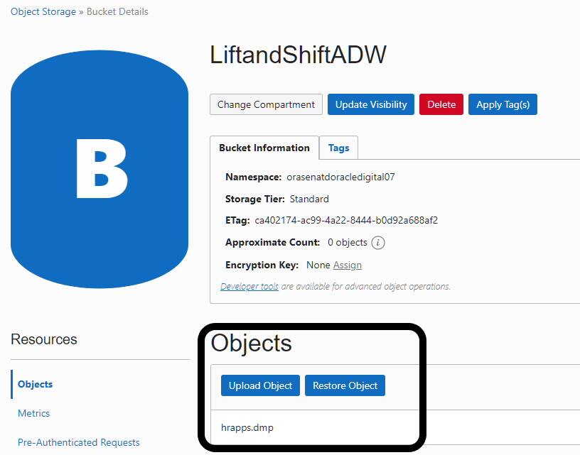 Loading data into Autonomous Data Warehouse using Datapump