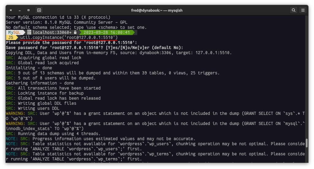 Mysql How To Copy A Mysql Instance