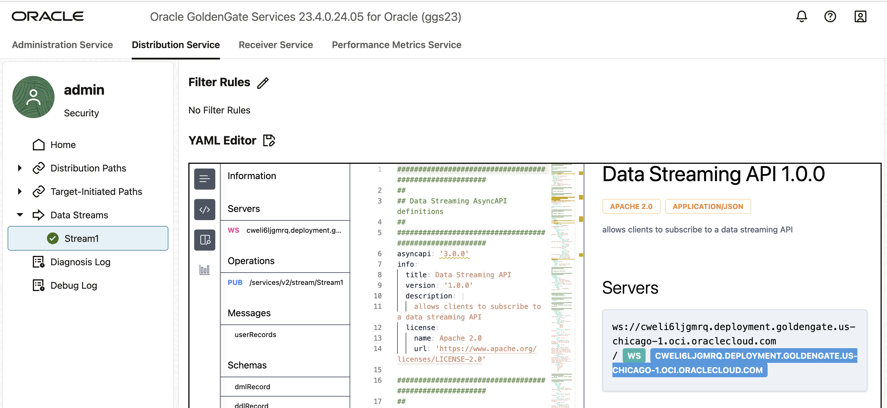Connecting To Oci Goldengate Data Streams Api Endpoints