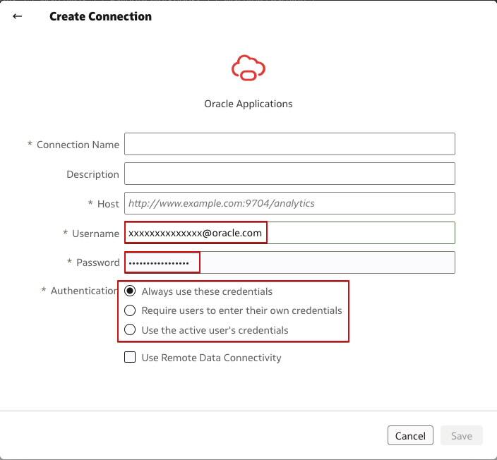 The Role of Native Credentials in Oracle Analytics Cloud