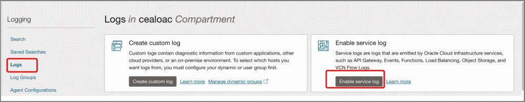 Usage Insights for Oracle Analytics Cloud using OCI Logging