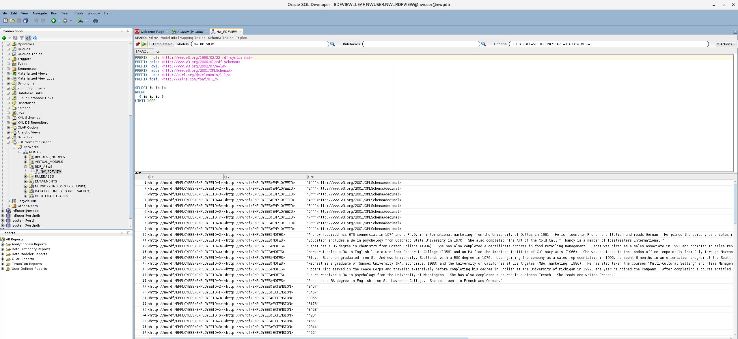 RDF View from Relational - Spatial and Graph part 1