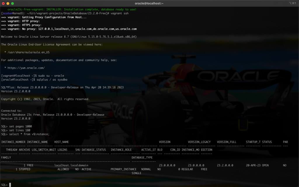 Oracle Linux 8へのOracle Database 23cのインストール