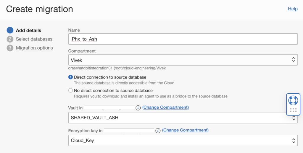 Migrate Data across Oracle Base Database Service instances in Different Regions using DMS