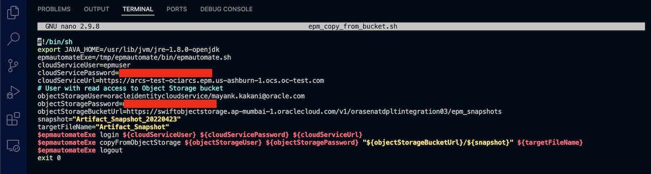 How to use EPM Automate and Oracle Object Storage for automated EPM Cloud backups and restore