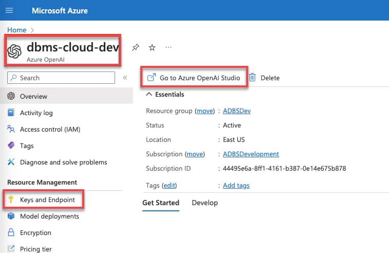 Announcing Select AI with Azure OpenAI Service on Oracle Autonomous Database