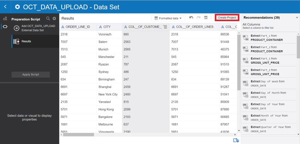 Loading Data into Autonomous Data Warehouse Using Oracle Data Visualization Desktop