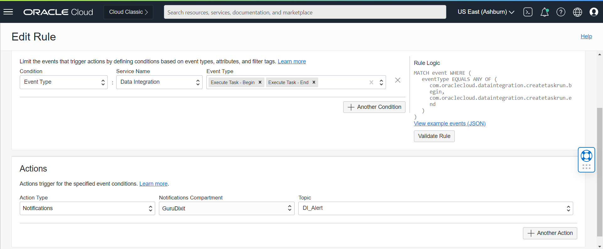 Configuring Oci Events And Notification Services For Oci Data