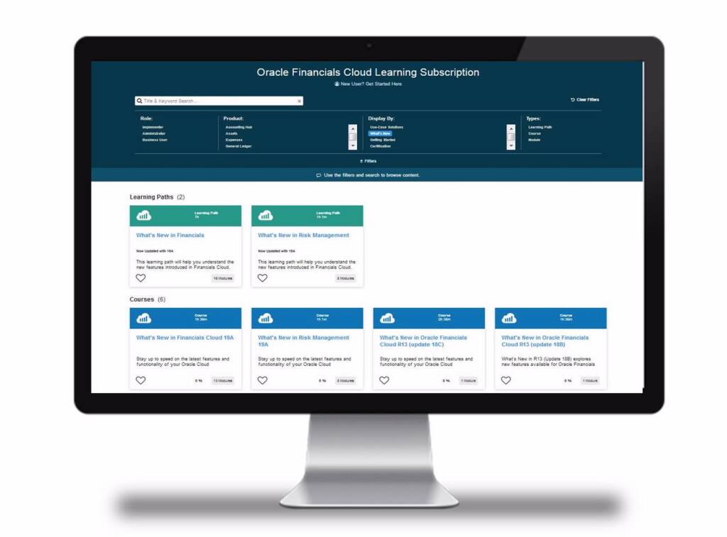 New Features for Oracle Cloud Learning Subscriptions