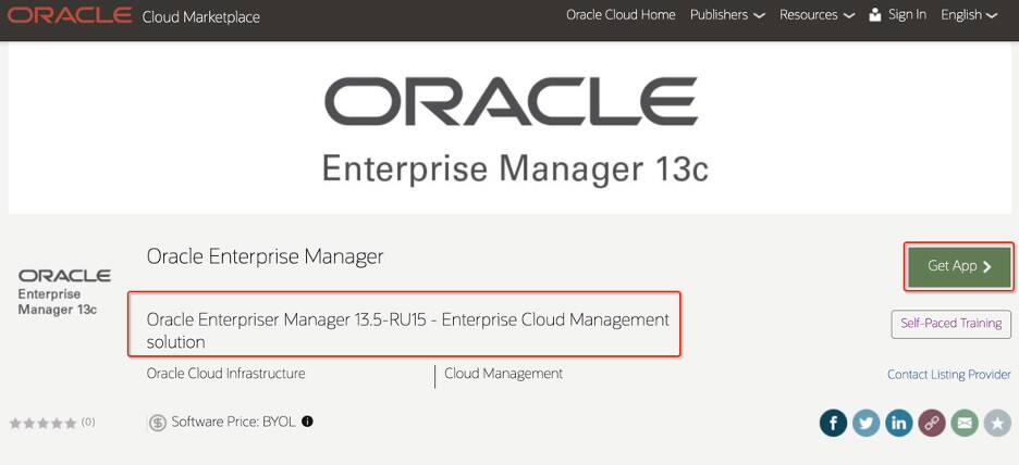 Updated Oracle Enterprise Manager 13 5 Release Update 15 13 5 0 15 Image On The Oracle Cloud