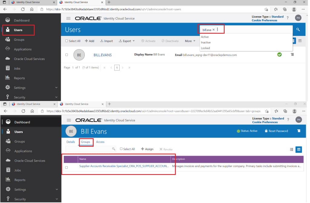 Role based Provisioning from Oracle Fusion Application to IDCS