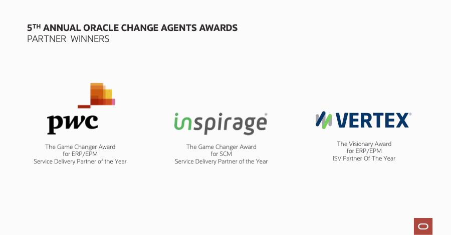 Announcing the 2021 Oracle Change Agents Awards Partner Winners