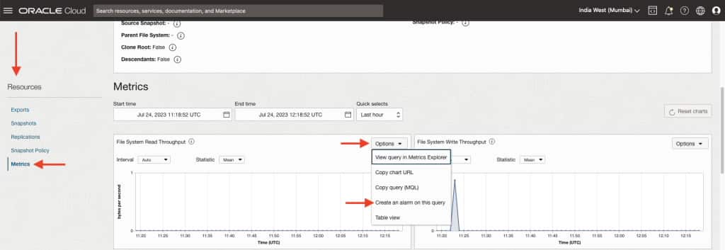 Monitoring Oci File Storage Metrics Through Oci Notifications