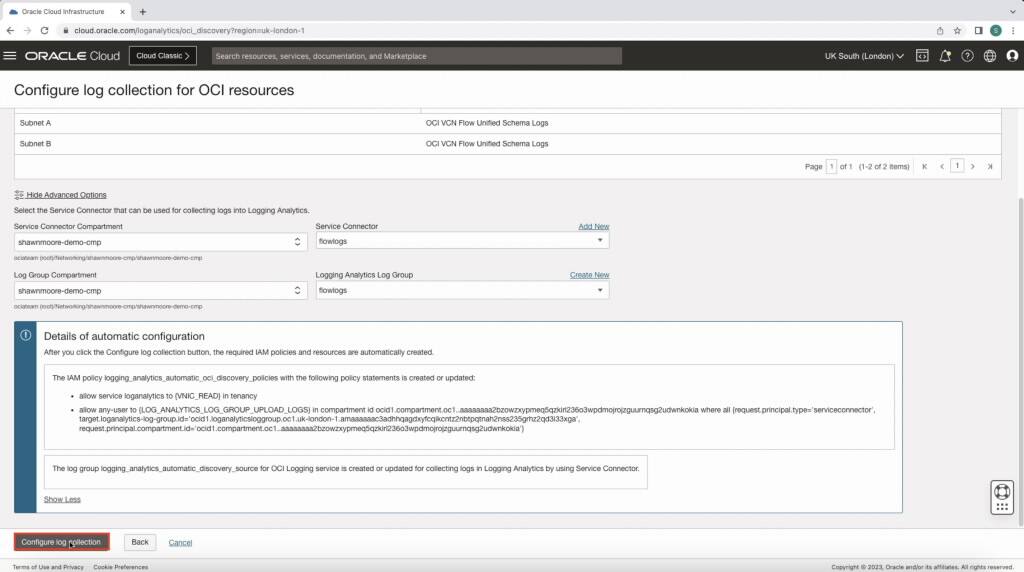 Exporting VCN Flow Logs into OCI Logging Analytics