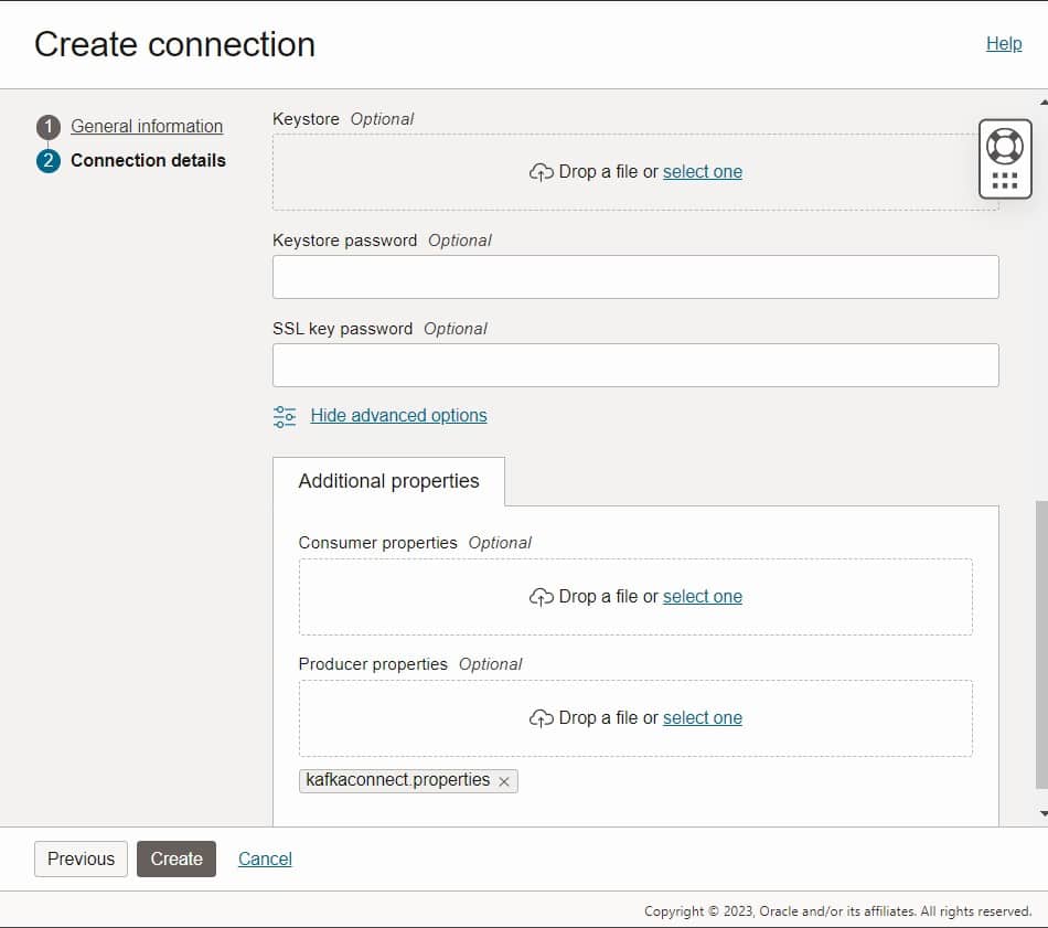 Using Custom Properties For Confluent Kafka In Oci Goldengate Service