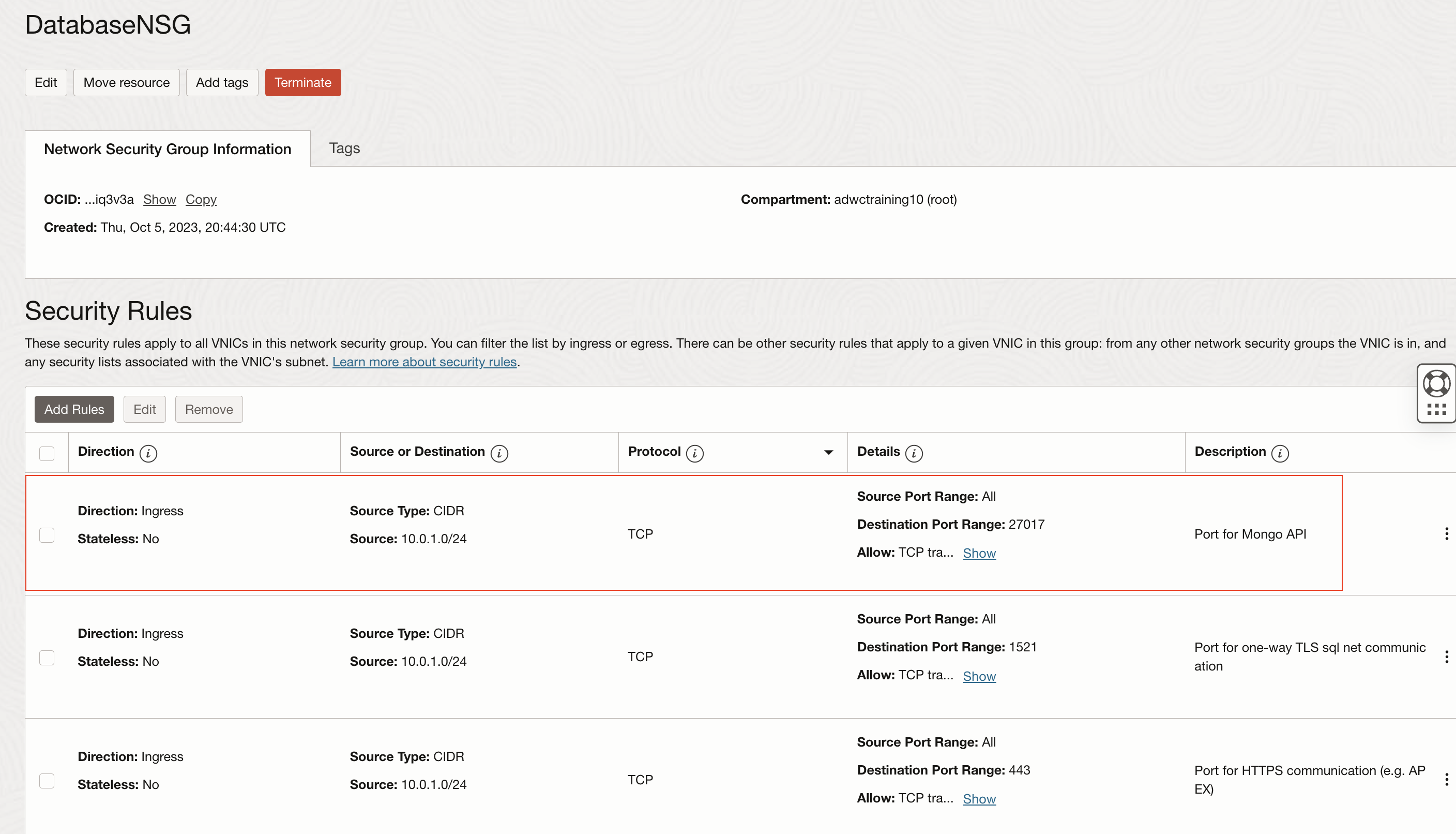 How to configure Oracle Database API for MongoDB for Autonomous Databases with private endpoint